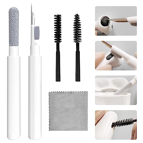 Cleaner Kit for Airpod, Airpods Pro Cleaning Pen, Multi-Function Cleaning Tool with Brush Plush Cloth for Phone, Earbuds, Headphone, Earphone, iPod, iPhone