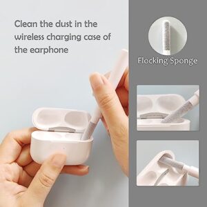 Cleaner Kit for Airpod, Airpods Pro Cleaning Pen, Multi-Function Cleaning Tool with Brush Plush Cloth for Phone, Earbuds, Headphone, Earphone, iPod, iPhone