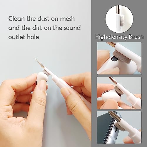 Cleaner Kit for Airpod, Airpods Pro Cleaning Pen, Multi-Function Cleaning Tool with Brush Plush Cloth for Phone, Earbuds, Headphone, Earphone, iPod, iPhone