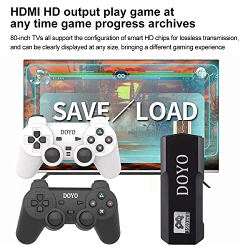 Wireless Retro Game Console,Handheld TV Game Console 4K HDMI Output, Dual 2.4G Wireless Controllers - Plug & Play Nostalgic Gaming System