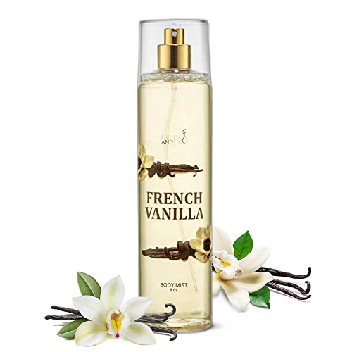 Home Spa Gift 8 oz. Fine Fragrance Body Mist Holiday Luxury Scented Body Spray for Women (French Vanilla)