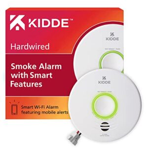 kidde smart smoke detector, wifi, alexa compatible device, hardwired w/battery backup, voice & app alerts