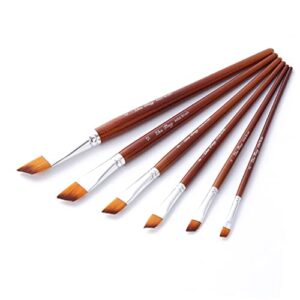 6pcs set linen sets water coloring paint set paint brush acrylic paint brush set oil painting brush nail art brushes acrylic brush watercolor brush oil brush brush