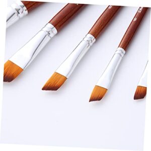 6pcs Set Linen Sets Water Coloring Paint Set Paint Brush Acrylic Paint Brush Set Oil Painting Brush Nail Art Brushes Acrylic Brush Watercolor Brush Oil Brush Brush