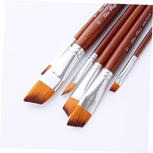 6pcs Set Linen Sets Water Coloring Paint Set Paint Brush Acrylic Paint Brush Set Oil Painting Brush Nail Art Brushes Acrylic Brush Watercolor Brush Oil Brush Brush