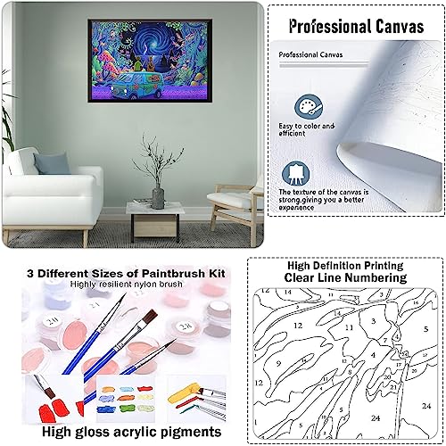 Aestalrcus Large Paint by Number for Adults, Acrylic Adults Paint by Numbers Kits on Canvas, 16x24 inch Large Size Painting by Numbers for Adults and Beginners for Home Wall Decoration and Gifts