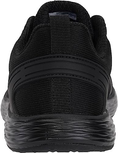 WHITIN Men's Wide Width Toe Box Road Running Shoes Size 9.5 Tennis Sports Knit Upper Breathable Zapatos para Male Rubber Non Slip Cushioned Black 43