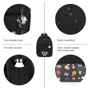 STEAMEDBUN Aesthetic Backpack for Teen Girls, Kawaii Backpack for School, Cute Ita Backpack with Insert(heart black)