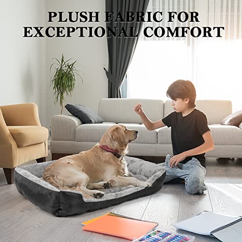 Dog Bed, Dog Beds for Large Medium Dogs, Rectangle Washable Dog Bed Comfortable and Breathable Large Dog Bed, Pet Bed