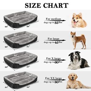 Dog Bed, Dog Beds for Large Medium Dogs, Rectangle Washable Dog Bed Comfortable and Breathable Large Dog Bed, Pet Bed