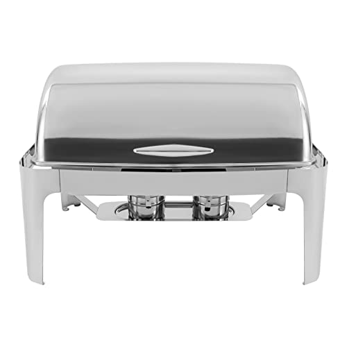 NeNchengLi Stainless Steel Chafing Dish Buffet Set Food Warming Container, 9.54QT Rectangle Catering Buffet Chafing Dish, Stainless Steel Food Insulation Warmer Parties Buffet Server Pan Warming Tray