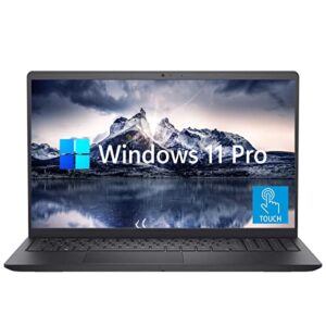 dell touchscreen 15.6" inspiron business laptop with windows 11 pro, full hd ips display, intel quad core i5 processor, 12gb ram, 1tb ssd, hdmi, webcam, black