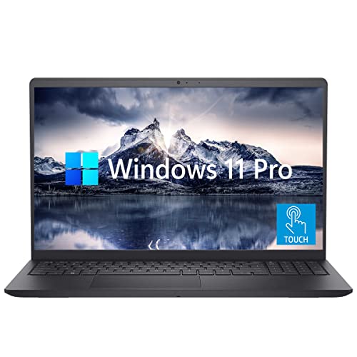 Dell Touchscreen 15.6" Inspiron Business Laptop with Windows 11 Pro, Full HD IPS Display, Intel Quad Core i5 Processor, 12GB RAM, 1TB SSD, HDMI, Webcam, Black