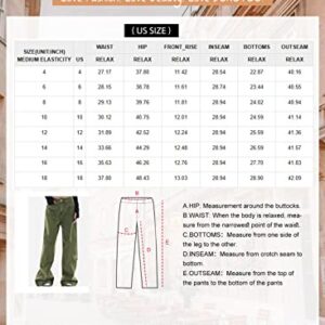 Dokotoo Womens Jeans Cargo Pants High Waisted Baggy Jeans Boyfriend Straight Wide Leg Pants Jeans Linen Trendy Pants Summer Casual Flap Pocket Y2k Pants Street Wear White