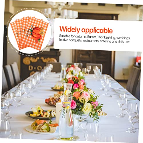 Cabilock 4pcs Pumpkin Placemats Coffee Coasters Fall Wedding Decor Jute Placemat New Year Eve Decor Pumpkin Doilies Place Mats Tablemat Table Mats for Restaurant Table Adornments Meal Mats