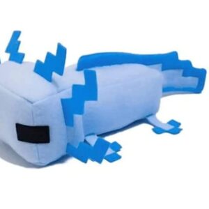 Yi jia hui Axolot Plush Plush Stuffed Toy Soft Throw Pillow Decor for Video Game Fans, Perfect for Kids Birthday Party, Halloween, Christmas, Games, Kids Student Gifts (Blue)