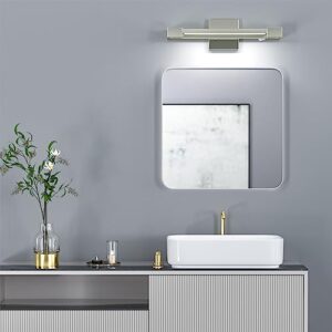 Taptoron Bathroom Lights Over Mirror Brushed Nickel 16.5 Inch 18W Adjustable Modern Vanity Light Bar with Switch, Natural White 5000K Bath Light Fixtures for Makeup Bathroom Cabinet - ETL Certified