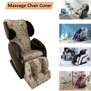 FBKPHSS Full Body Shiatsu Massage Chair Cover, Universal Massage Chair Dust Protection Cover Removable and Washable Stretch Fabric Massage Chair Cover,Package 4,Color 5