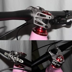 EVOSID MTB stem 31.8 stem Mountain Bike Stem Mountain Bike Handlebar Stem for Most Bike Road Bike MTB BMX (Black) (Titanium)