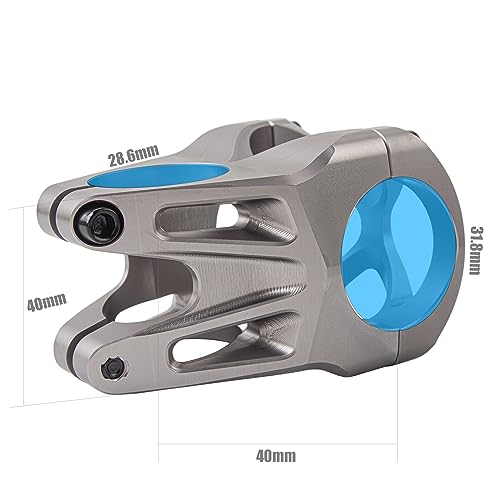 EVOSID MTB stem 31.8 stem Mountain Bike Stem Mountain Bike Handlebar Stem for Most Bike Road Bike MTB BMX (Black) (Titanium)