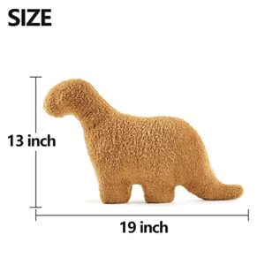 LANARP Dino Nugget Pillow,Dino Chicken Nugget Plush,Soft Dinosaur Chicken Nuggets Pillow for Birthday Decorations, Stuffed Animal Plush Toy (Brontosaurus)