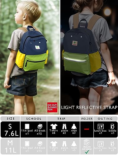 Preschool Toddler Backpack For Boys Girls, Toddler School Mini Backpack For School & Travel, Small Kids Child Backpacks, Preschool Kindergarten Elementary Toddler bag, 11" H, For Kids 2-4, Small