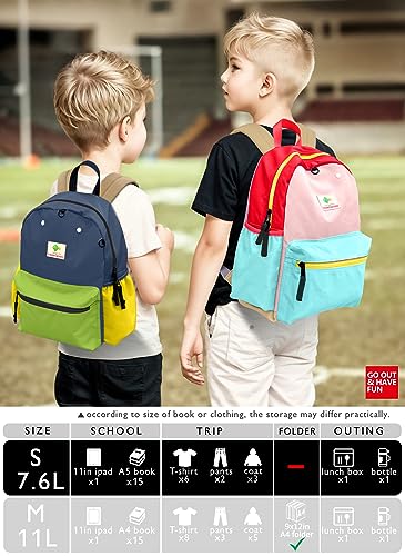 Preschool Toddler Backpack For Boys Girls, Toddler School Mini Backpack For School & Travel, Small Kids Child Backpacks, Preschool Kindergarten Elementary Toddler bag, 11" H, For Kids 2-4, Small