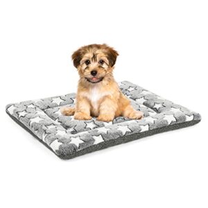 kigmmro dog bed mat, reversible dog crate pad for medium small dogs, machine washable pet bed pad for 22-inch kennel, portable and soft pet bed mat