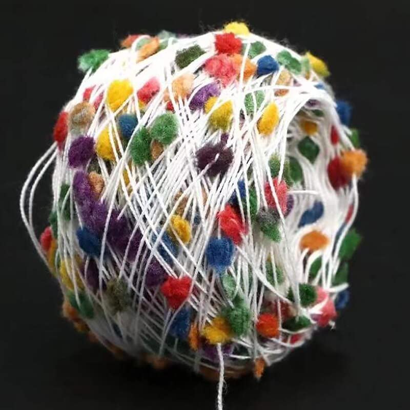 50g/Ball Polyester Yarn with Colorful Dots Baby Knitting Wool Thread for Crocheting Cotton Wool Crochet Needles Yarns for Scarf (Color : E)