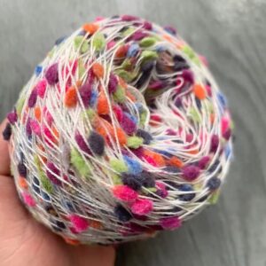 50g/Ball Polyester Yarn with Colorful Dots Baby Knitting Wool Thread for Crocheting Cotton Wool Crochet Needles Yarns for Scarf (Color : E)