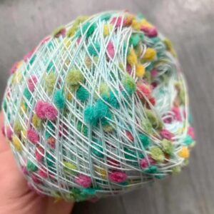 50g/Ball Polyester Yarn with Colorful Dots Baby Knitting Wool Thread for Crocheting Cotton Wool Crochet Needles Yarns for Scarf (Color : E)