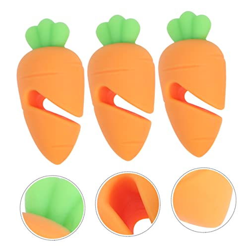 Housoutil 6pcs Pot Lid Overflow Preventer Silicone Utensil Holder Silicone Cooking Spoons Utensil Holders Spill-proof Lid Stand Pan Protectors Pot Lid Stand Carrot Spill-proof Lifters Animal