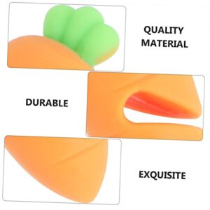 Housoutil 6pcs Pot Lid Overflow Preventer Silicone Utensil Holder Silicone Cooking Spoons Utensil Holders Spill-proof Lid Stand Pan Protectors Pot Lid Stand Carrot Spill-proof Lifters Animal