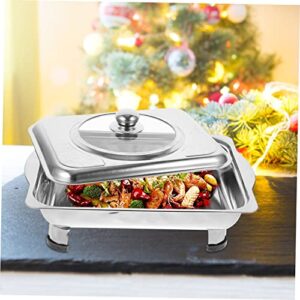 Zerodeko 3 Pcs Buffet Tray Stainless Steel Bread Pan Snack Trays Dessert Tray Buffet Warmer Dish Chafing Dish Buffet Set Drinks Server Plate Food Holding Plate Rectangular Plate Dish Tray