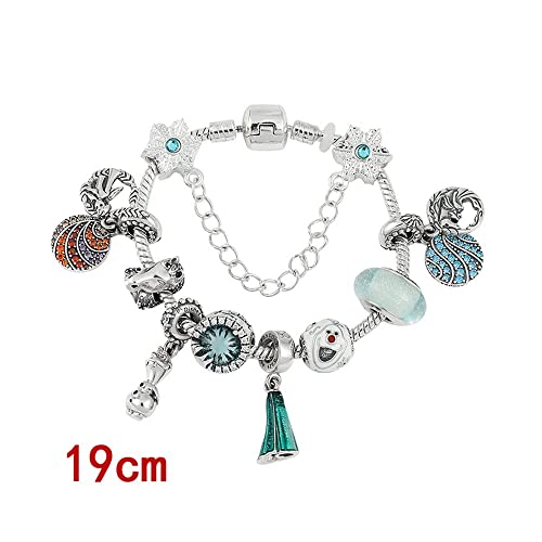 KATSCH For snowflake necklace Compatible with Pandora Charm Beads Bracelet,cartoon jewerly set for girls and women(BXNW-19)