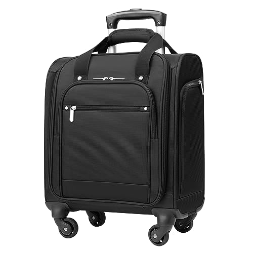 Coolife Luggage Underseat Luggage Carry On Suitcase Softside Luggage Lightweight Rolling Travel Bag Spinner Luggage