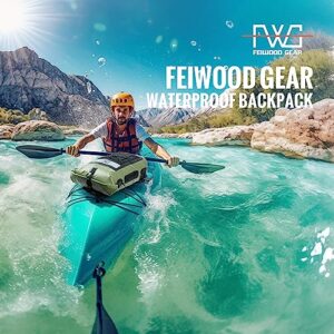 FEIWOOD GEAR Dry Bag Waterproof Backpack for Kayaking, Floating Roll Top Dry Bag for Outdoors Water Activities Kayaking, Boating, Hiking, Camping, Rafting and Fishing