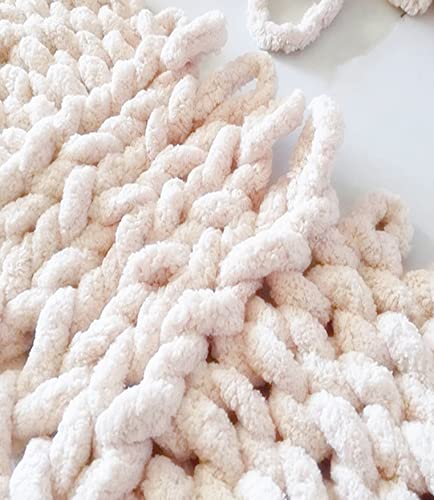 Bulky Chunky Arm Knitting Yarn Home Dec Yarn,Super Softee Thick Fluffy Jumbo Chenille Polyester Yarn for Blanket Pillows Home Décor Projects (Multi-autuam, 6 skeins / 3 lbs)