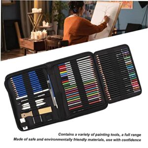 100-Piece Multifunctional Sketch Set in Portable - Complete Artist Kit for Sketching Drawing and Coloring at Home School or On-the-Go