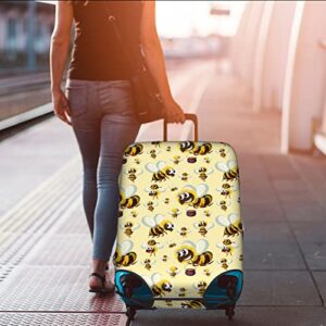 YangXiH Luggage Cover cute bumble bee pattern Suitcase Covers Elastic Dustproof Protector For 18-32 Inch Luggage Washable And Decorative Travel Bag Cases(M)