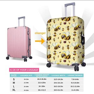 YangXiH Luggage Cover cute bumble bee pattern Suitcase Covers Elastic Dustproof Protector For 18-32 Inch Luggage Washable And Decorative Travel Bag Cases(M)