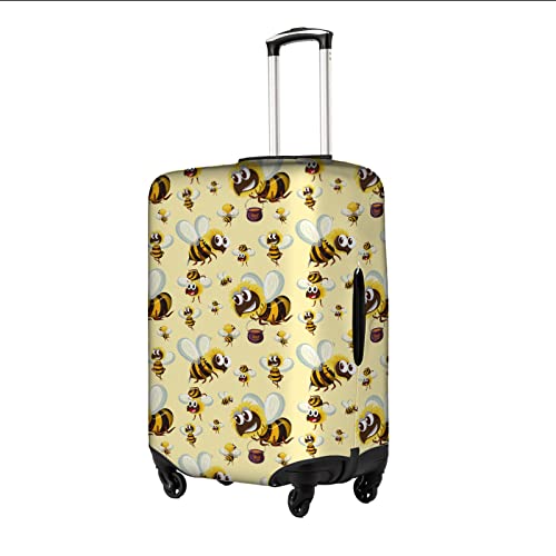 YangXiH Luggage Cover cute bumble bee pattern Suitcase Covers Elastic Dustproof Protector For 18-32 Inch Luggage Washable And Decorative Travel Bag Cases(M)