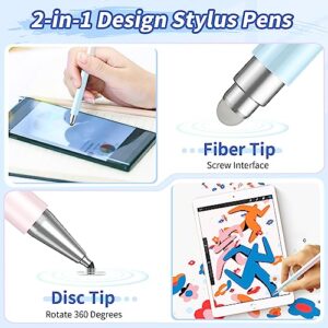 Stylus Pens for Touch Screens(2 Pcs), High Precision Magnetic Adsorption 2-in-1 Stylus Pen for iPad Compatible with iPhone and All Touch Screens