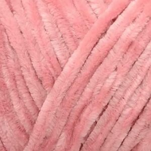 Light Pink Solid Color Hand Woven Thick Crochet Thread Chenille Velvet Yarn Soft Wrapping for Craft Scarves Sports Blankets 100g