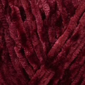 Wine red Solid Color Hand Woven Thick Crochet Thread Chenille Velvet Yarn Soft Wrapping for Craft Scarves Sports Blankets 100g