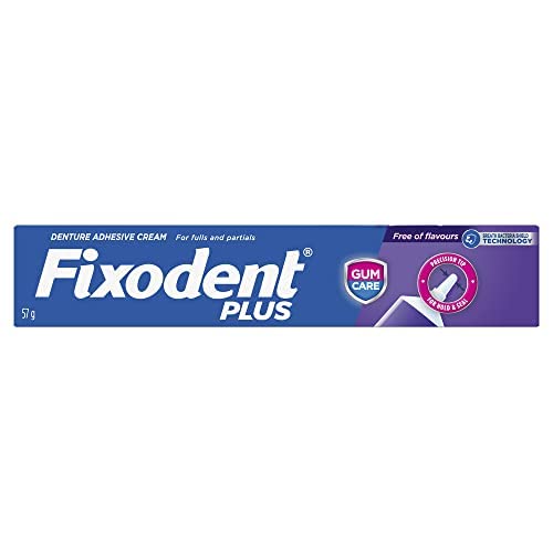 Fixodent Plus Denture Adhesive Cream for Fulls and Partials, 2 oz (57g) - 1 Count