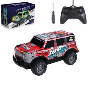 remote control car, 1/24 scale light up racing car toys, rc car for kids with cool led lights, hobby rc cars toys birthday gifts for 3 4 5 6 7 8 year old boys girls