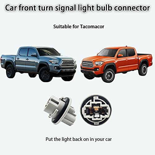 2 PCS Front Turn Signal Light Bulb Plug Socket, 90075-60060 Socket Plug Front Turn Signal Light Bulb Socket Compatible with Toyota Tundra, Tacoma, Sequoia, 4Runner, Venza