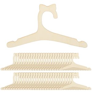 geetery 50 pcs wooden baby hangers kids hangers toddler hangers with notches for children shirt coat pants clothes, 8.98 x 4.76 inches/ 22.8 x 12.1 cm