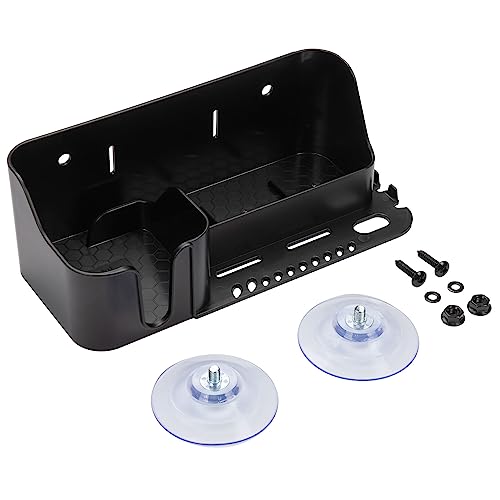 KEMIMOTO Boat Caddy Organizer, Boat Cup Holder Installed with Screws/Suction Cups On Any Flat Surface, Boat Storage Organizer, Cockpit Storage Box for Bass Boat Kayak Pontoon Jon Boat